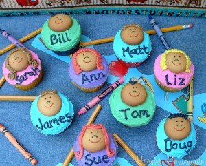 Classroom Kids Cupcakes for Back to School - Hoosier Homemade