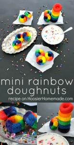 Mini Rainbow Doughnuts - Hoosier Homemade