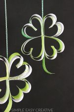 St. Patrick's Day Craft: How to make Paper Shamrocks - Hoosier Homemade