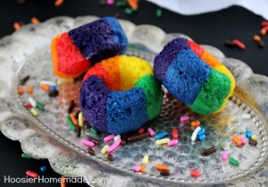Mini Rainbow Doughnuts - Hoosier Homemade